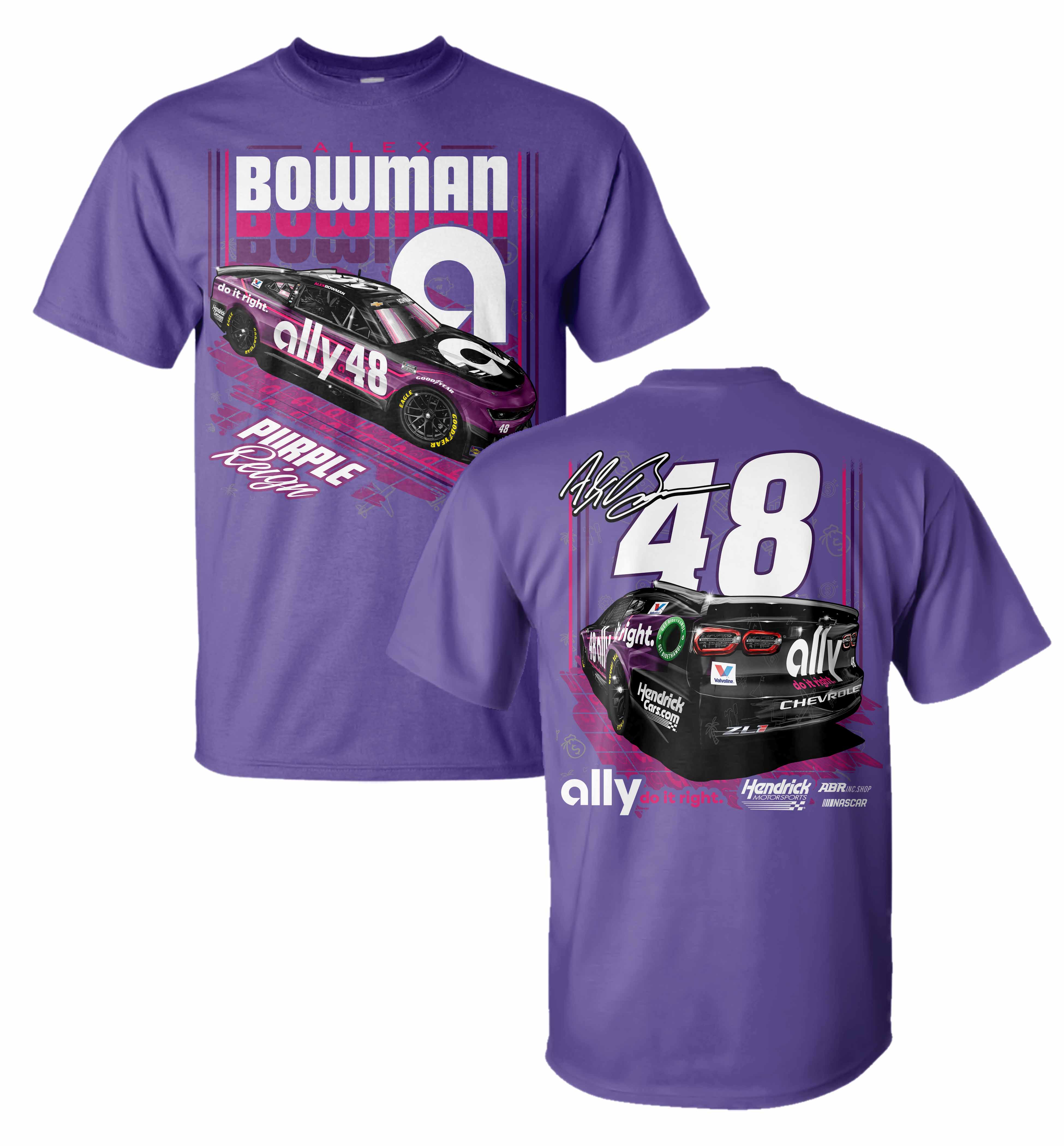 2025 Alex Bowman Cup Series T-Shirt - Purple – Shop Alex Bowman